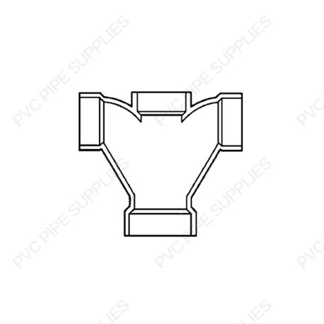 2" x 1 1/2" Double Fixture DWV Fitting, D510-241