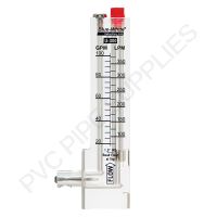 2" Vertical Down Flow Acrylic Flow Meter | Blue White D-30200P